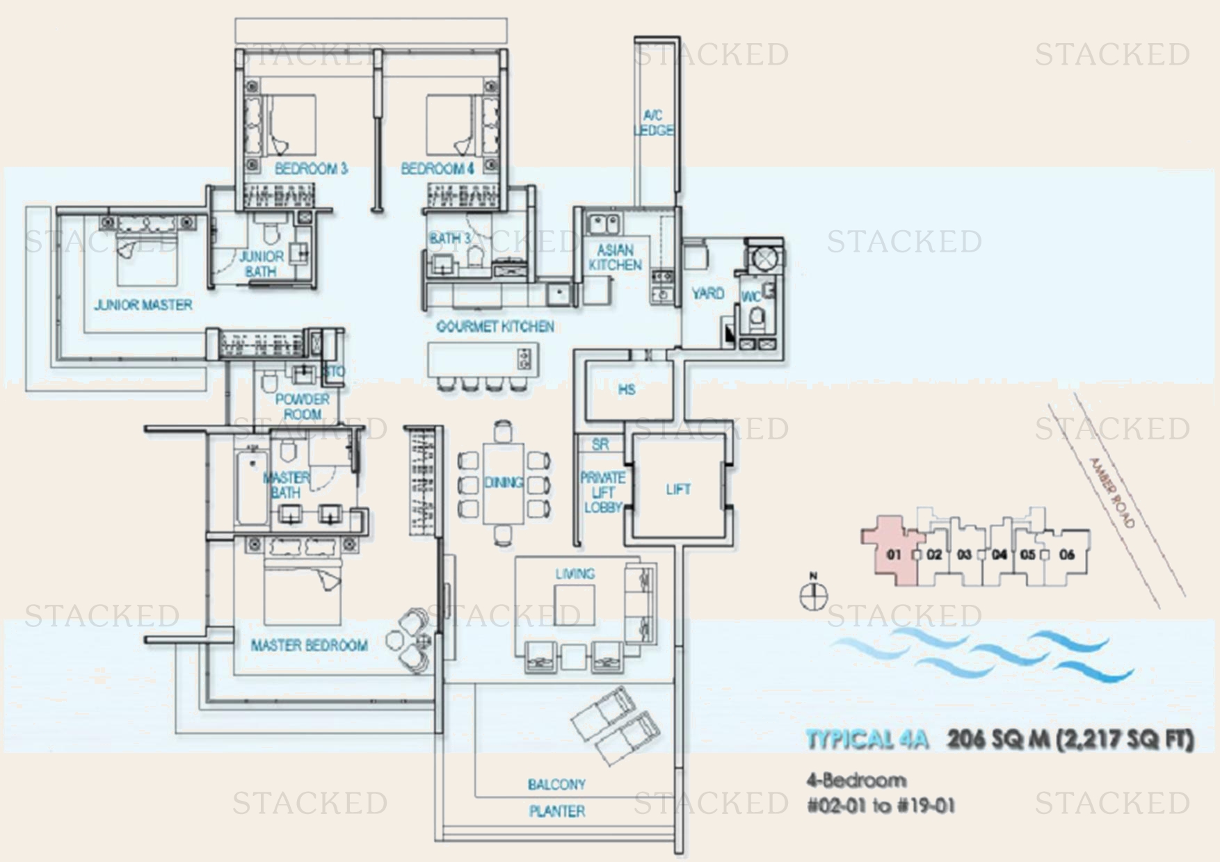 Stacked homes - Amber Residences Singapore Condo Floor Plans, Images ...