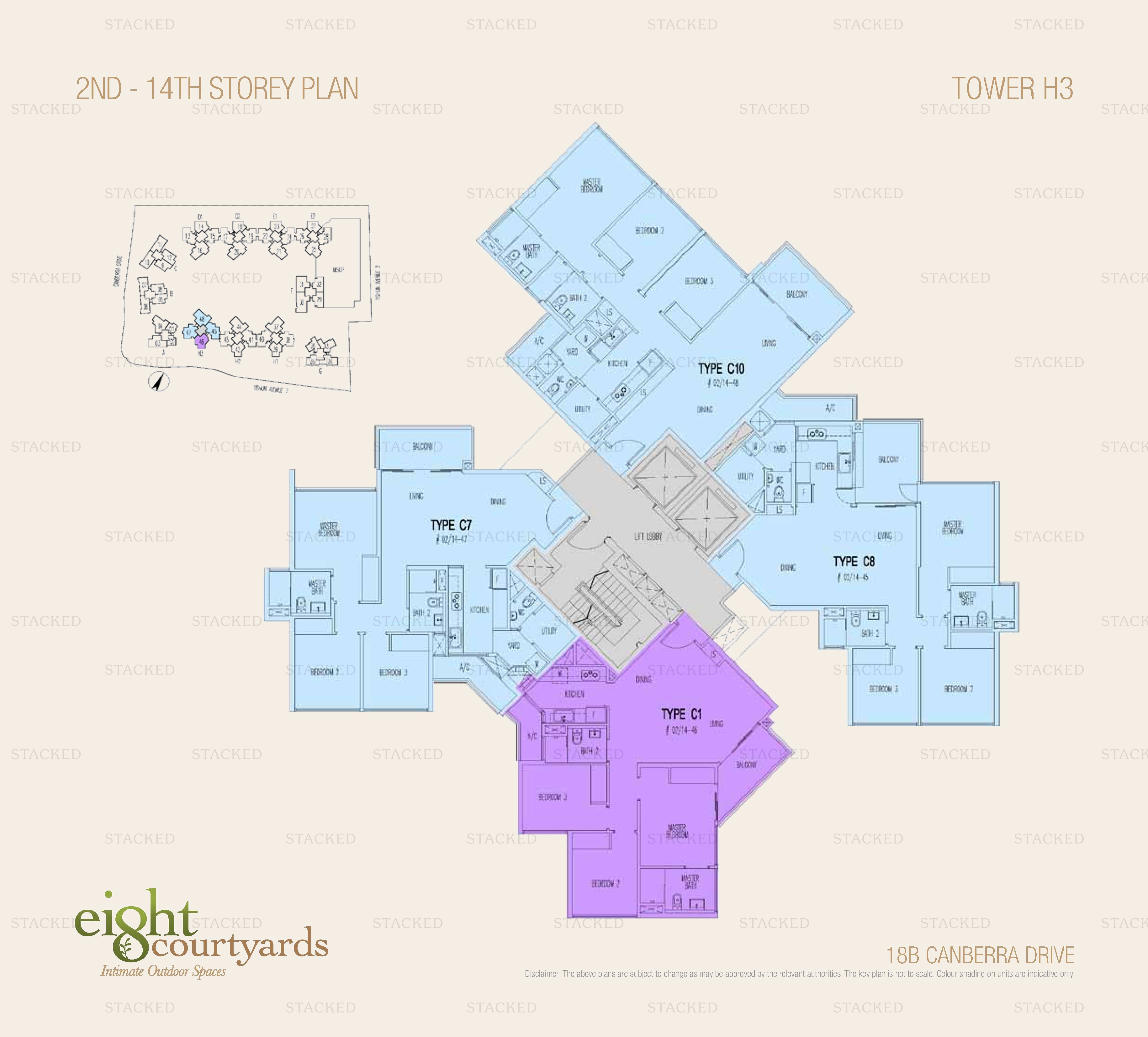 Stacked homes - Eight Courtyards Singapore Condo Floor Plans, Images ...
