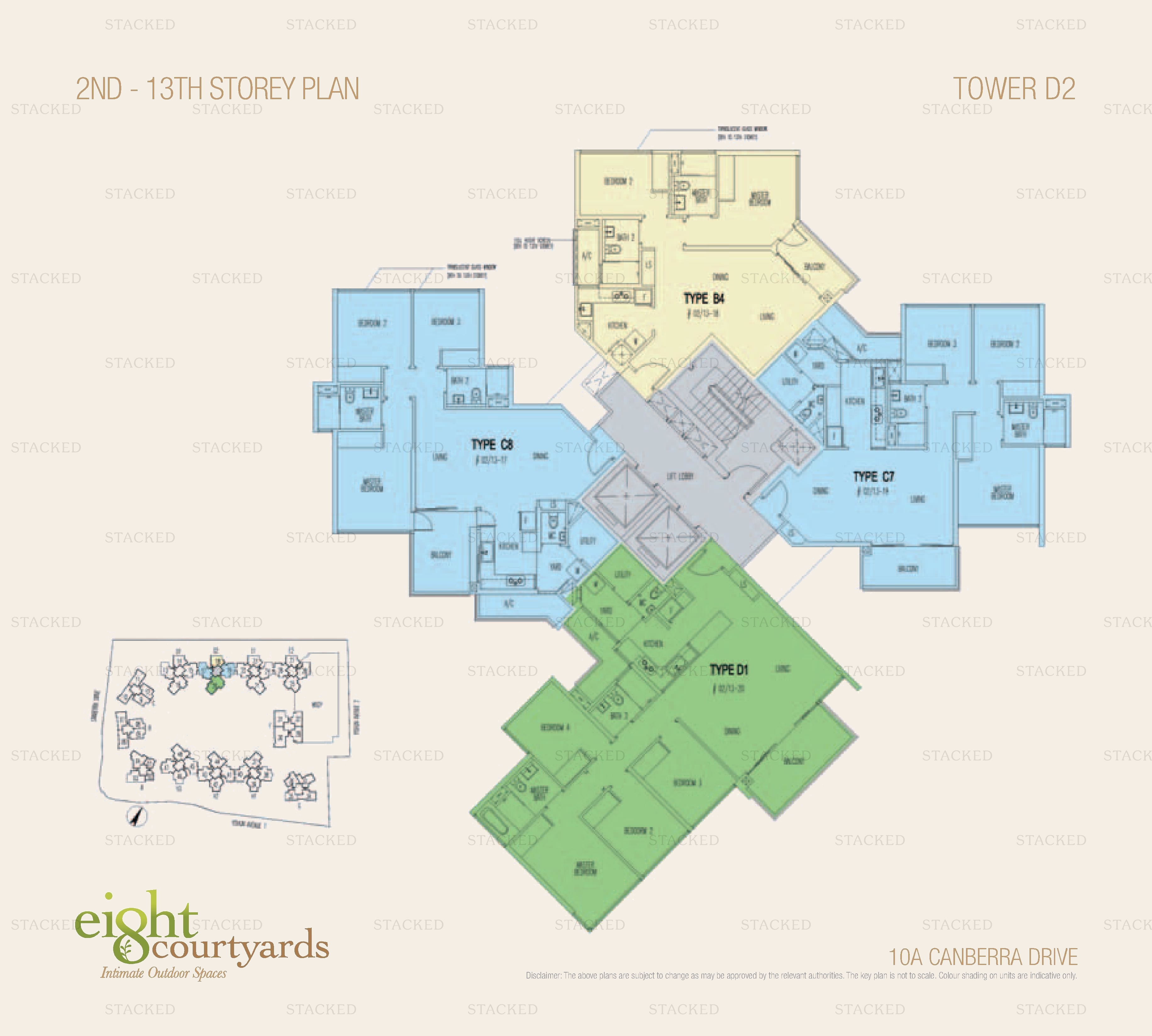 Stacked homes - Eight Courtyards Singapore Condo Floor Plans, Images ...
