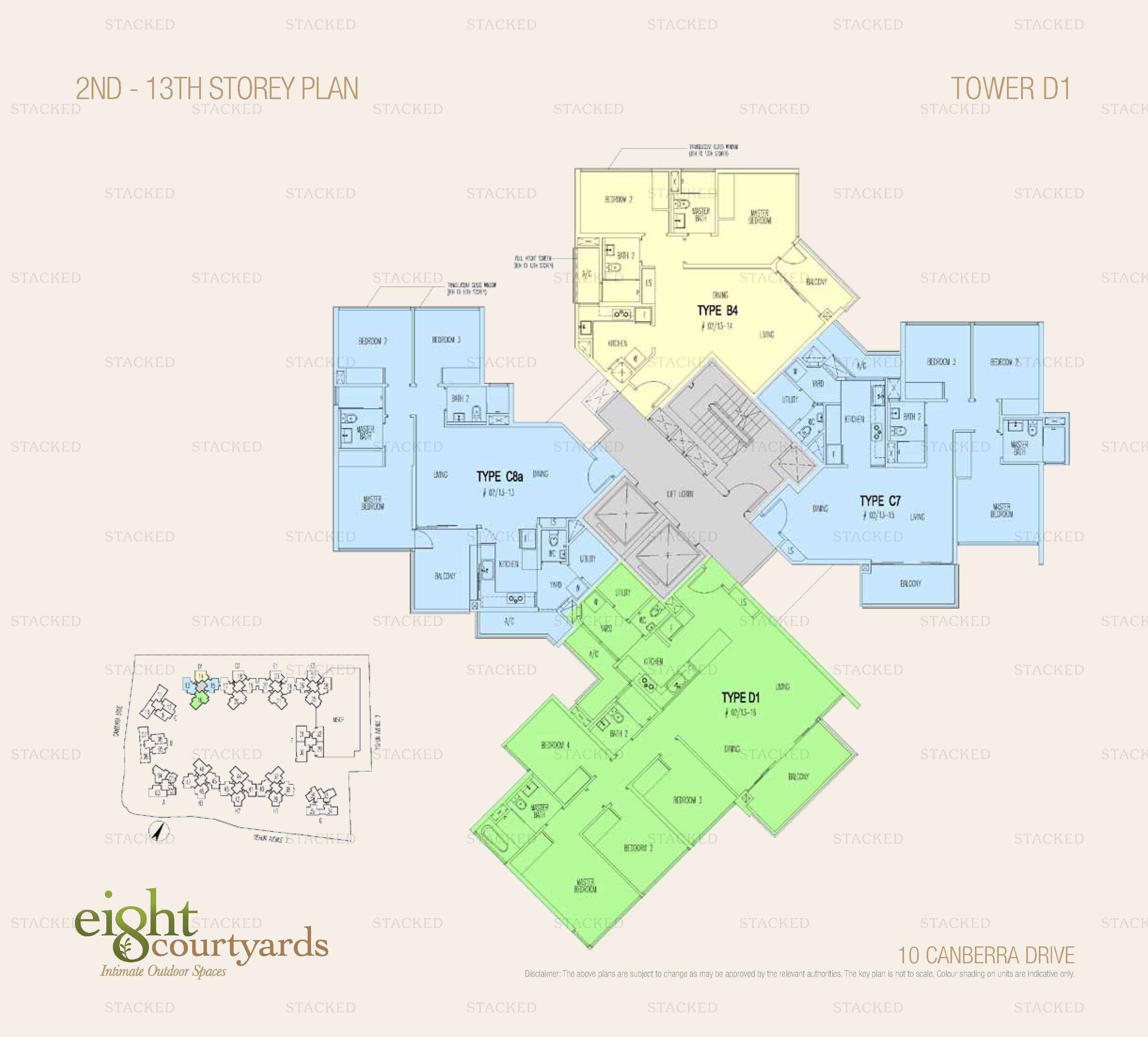 Stacked homes - Eight Courtyards Singapore Condo Floor Plans, Images ...