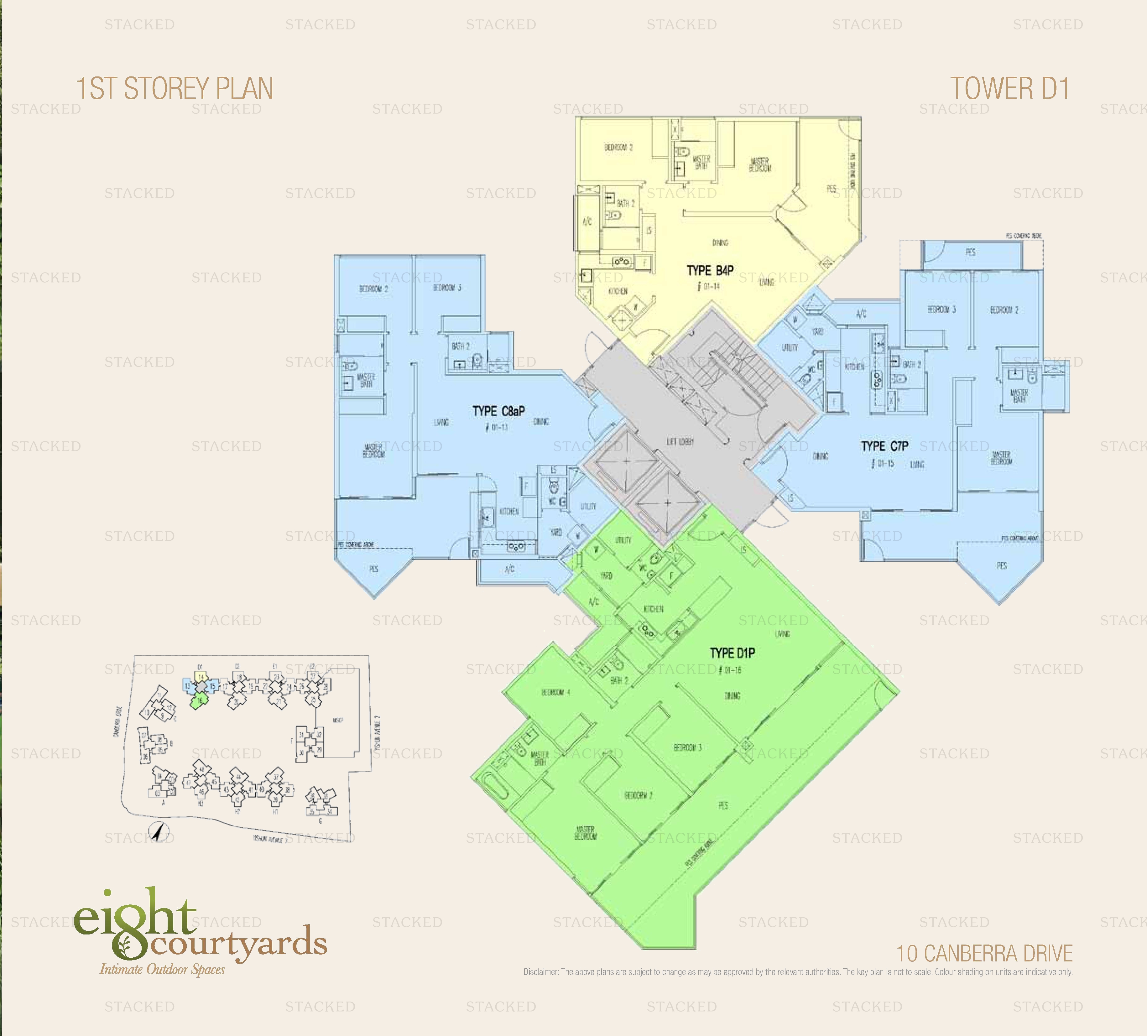 Stacked homes - Eight Courtyards Singapore Condo Floor Plans, Images ...