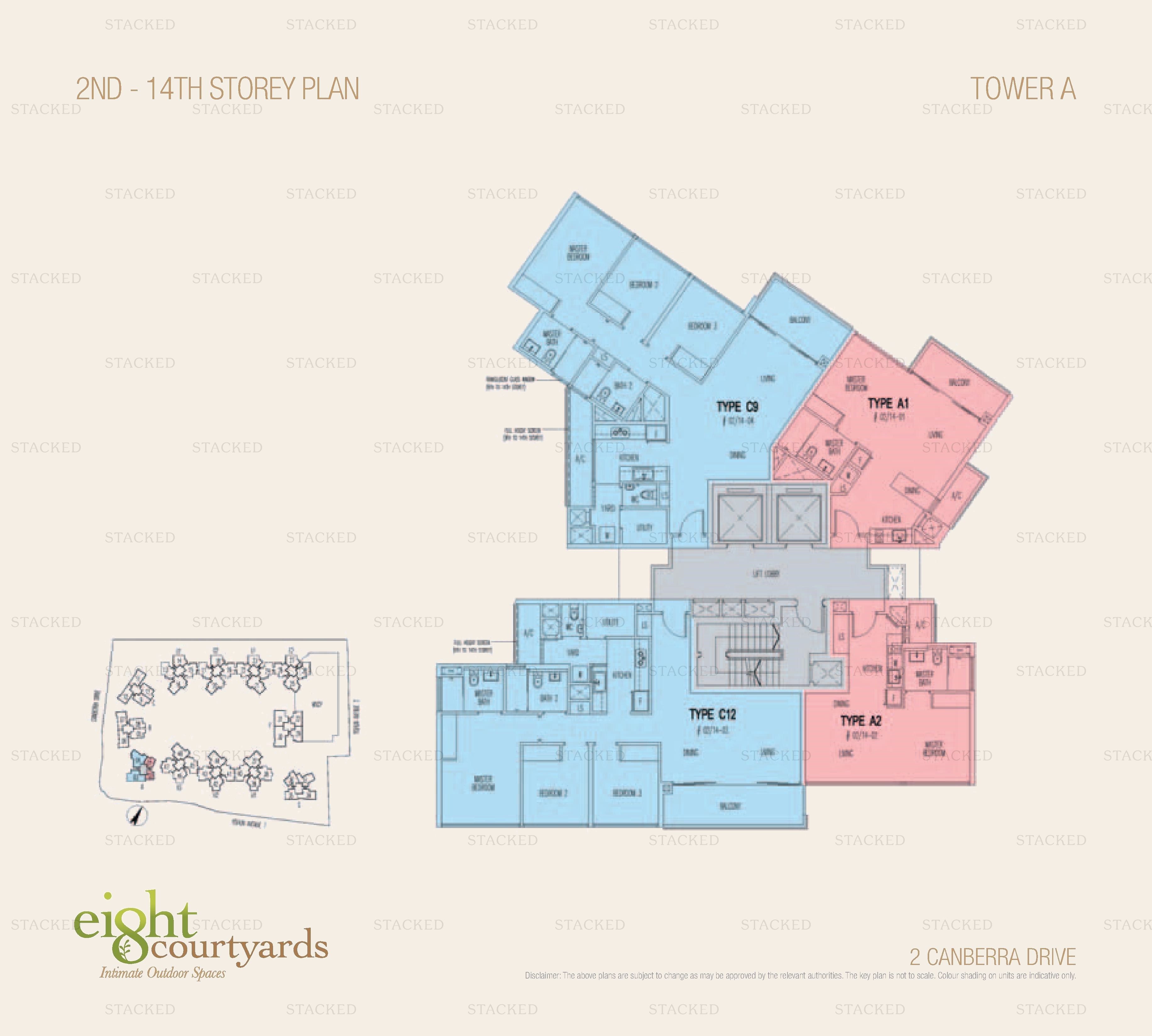Stacked homes - Eight Courtyards Singapore Condo Floor Plans, Images ...