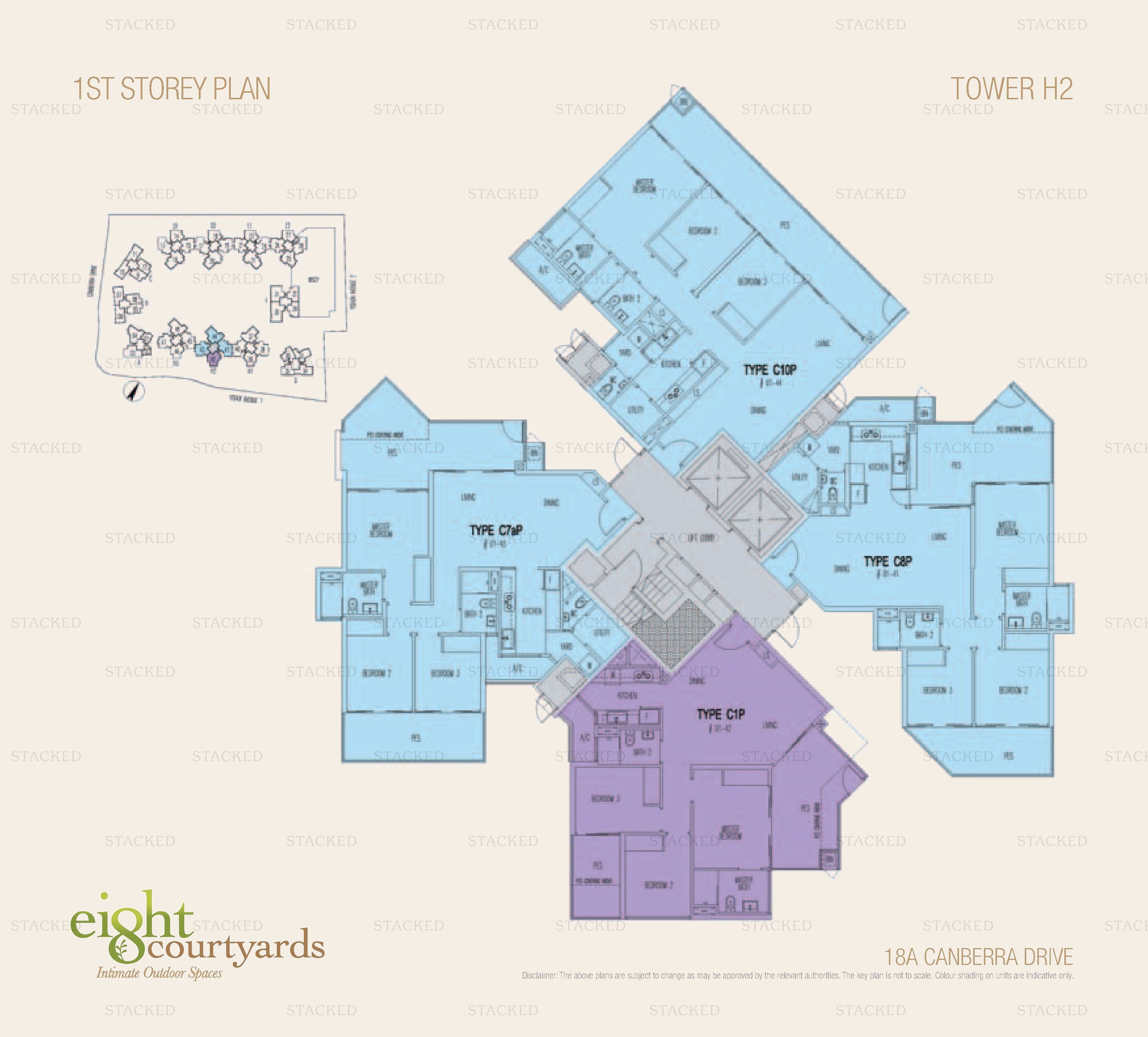 Stacked homes - Eight Courtyards Singapore Condo Floor Plans, Images ...