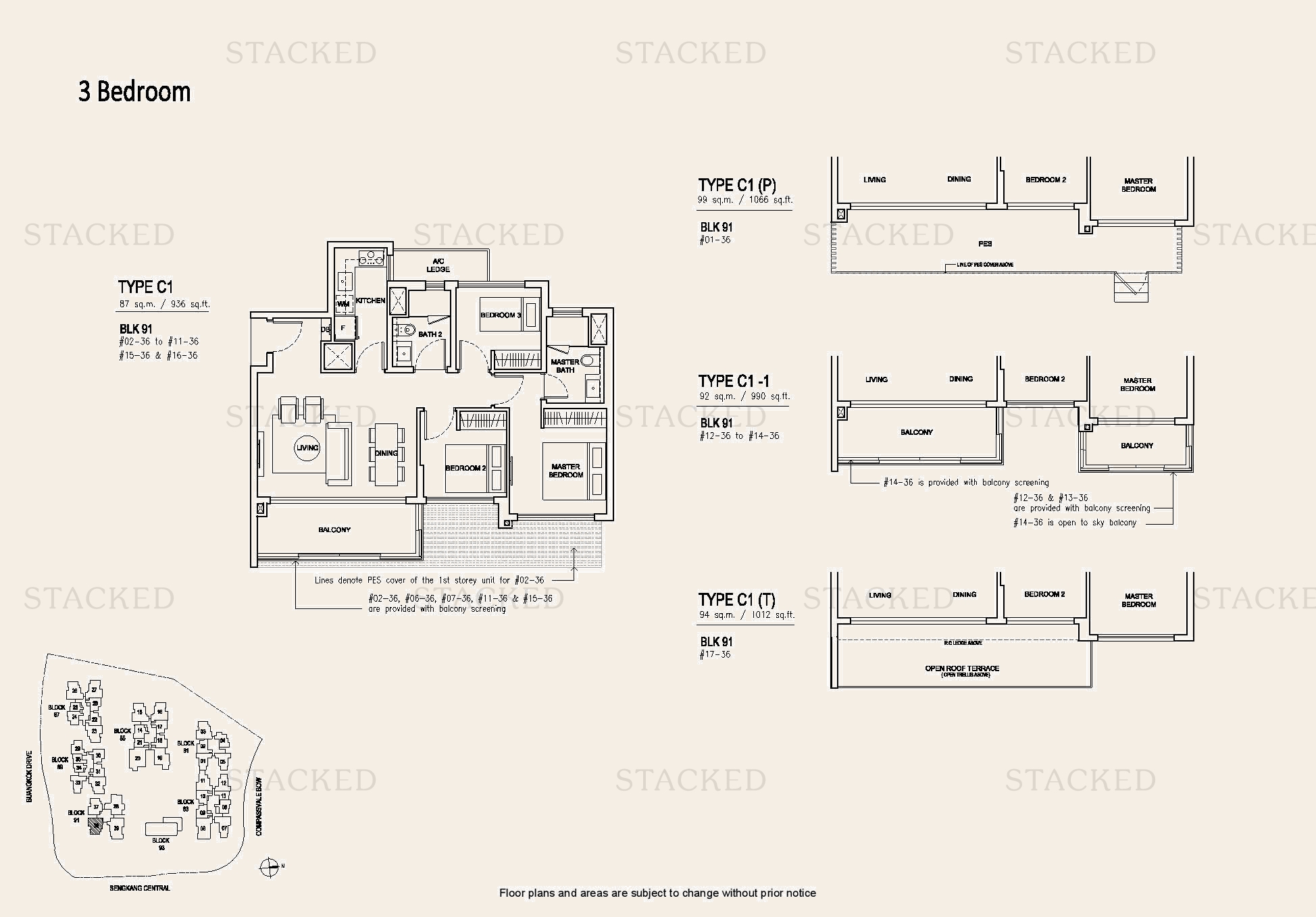 Stacked homes - Jewel @ Buangkok Singapore Condo Floor Plans, Images ...