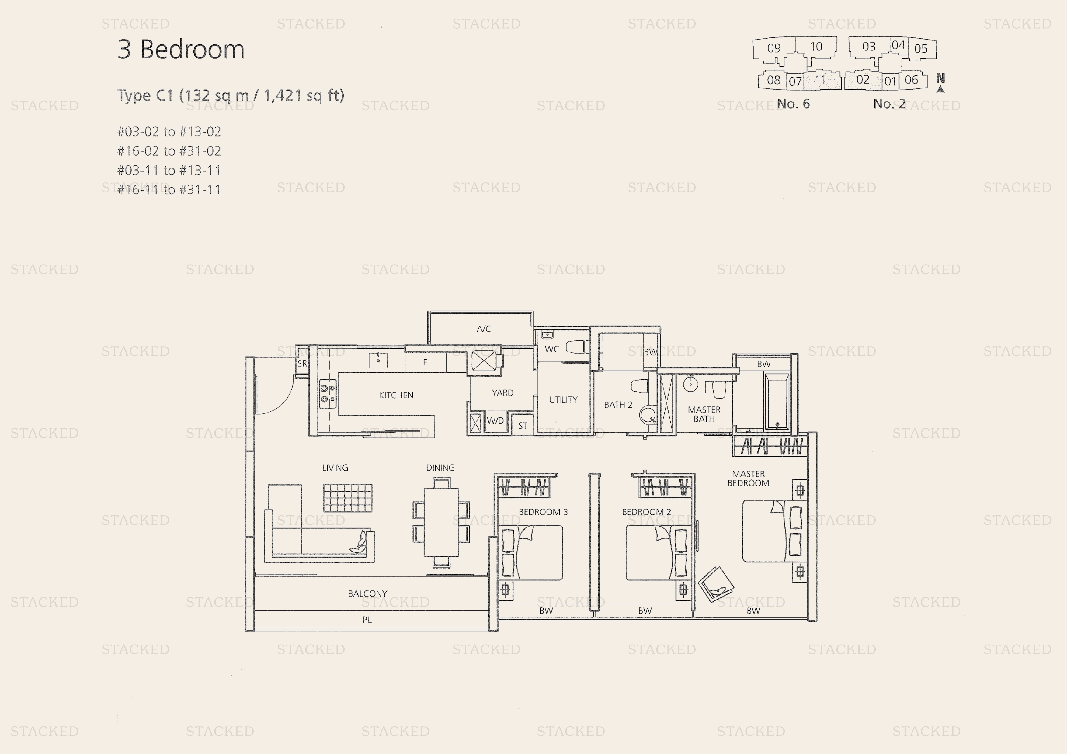 Stacked homes - Martin Place Residences Singapore Condo Floor Plans ...