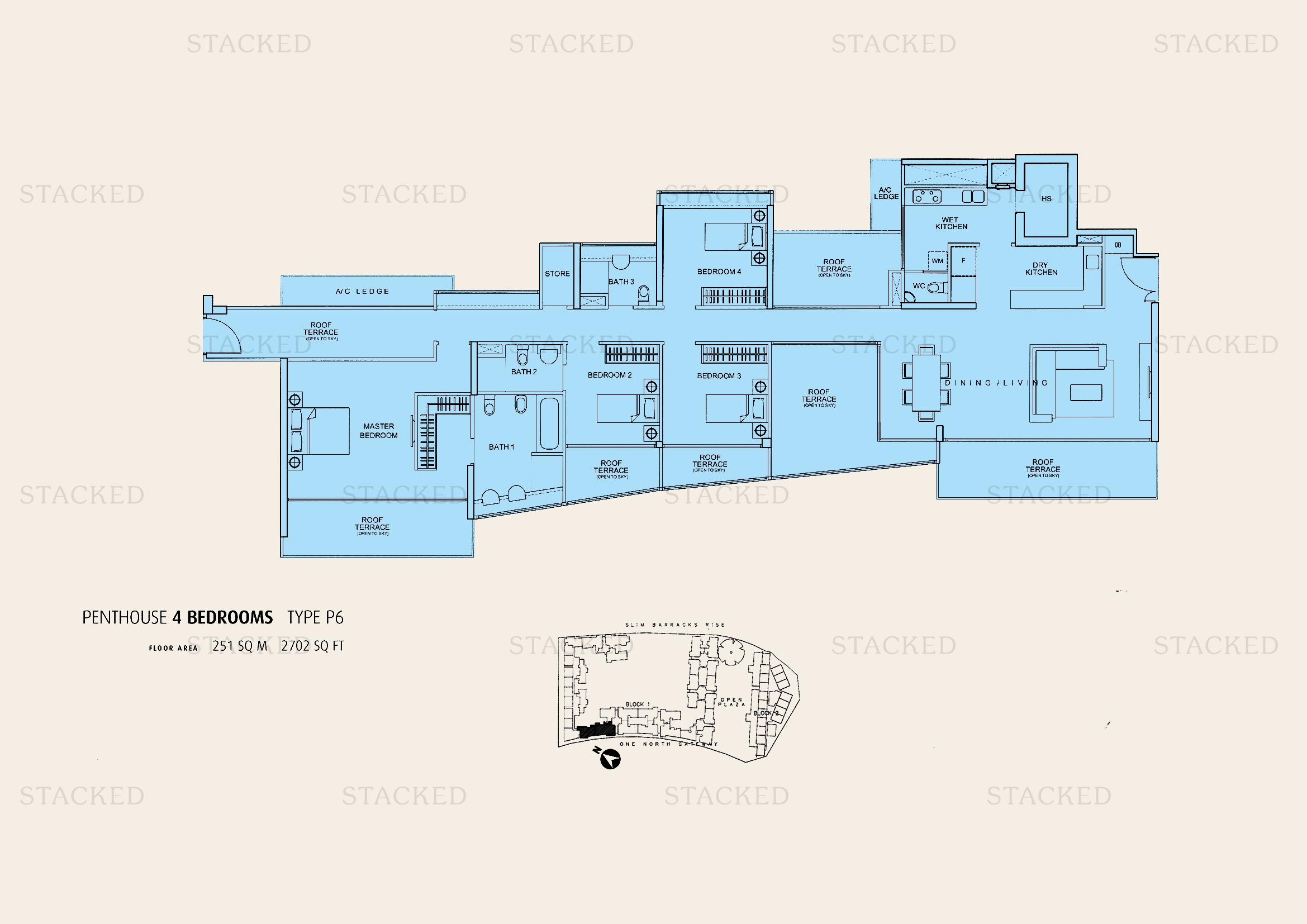 Stacked homes - One-north Residences Singapore Condo Floor Plans ...