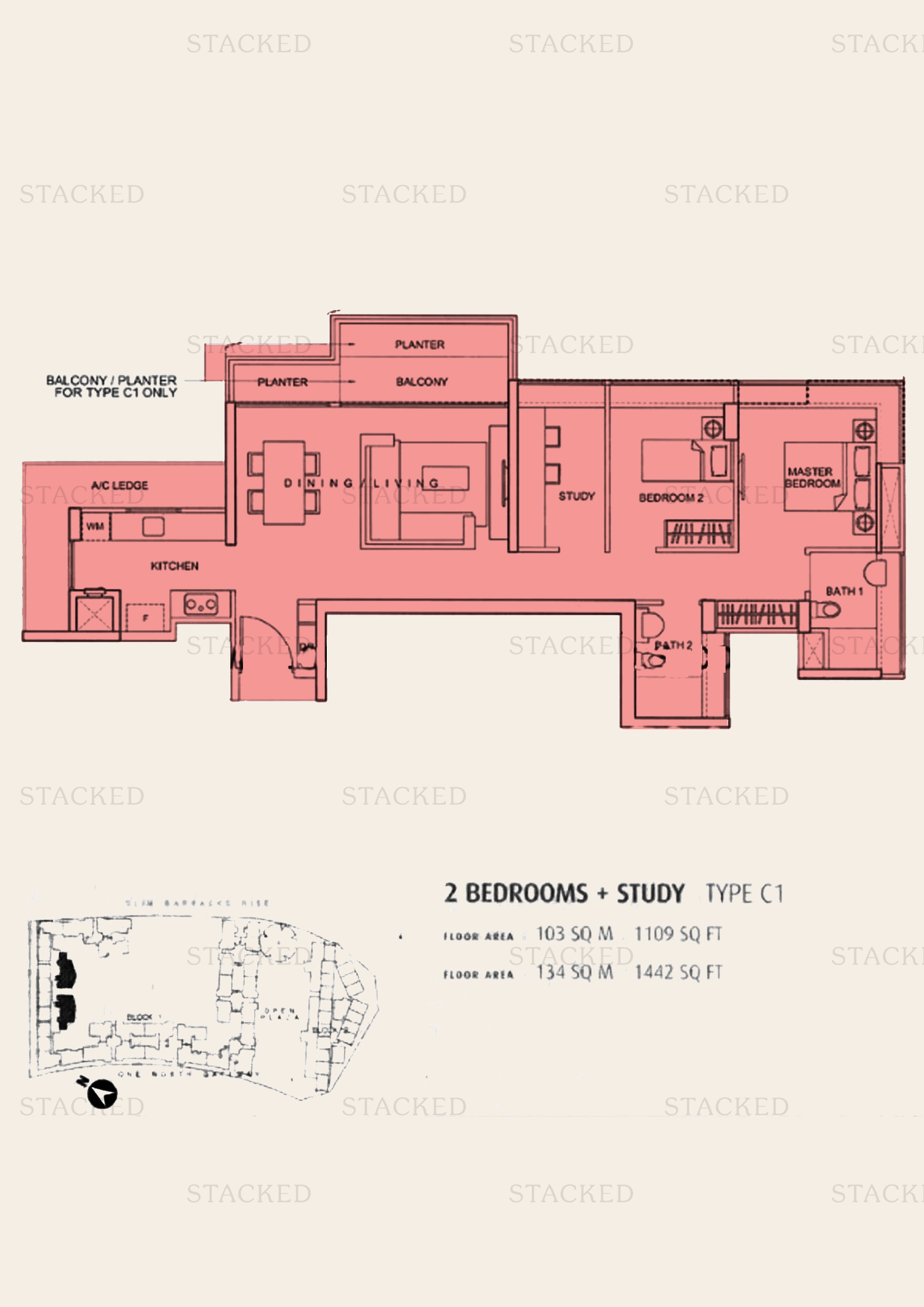 Stacked homes - One-north Residences Singapore Condo Floor Plans ...