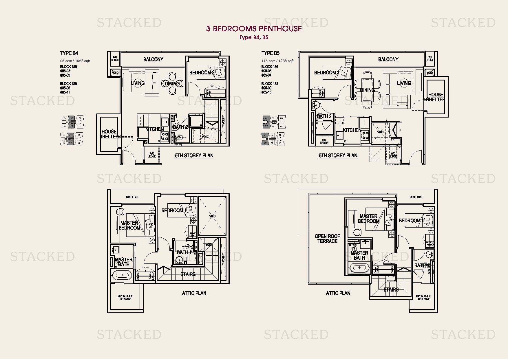 Stacked homes - One Eighties Residences Singapore Condo Floor Plans ...