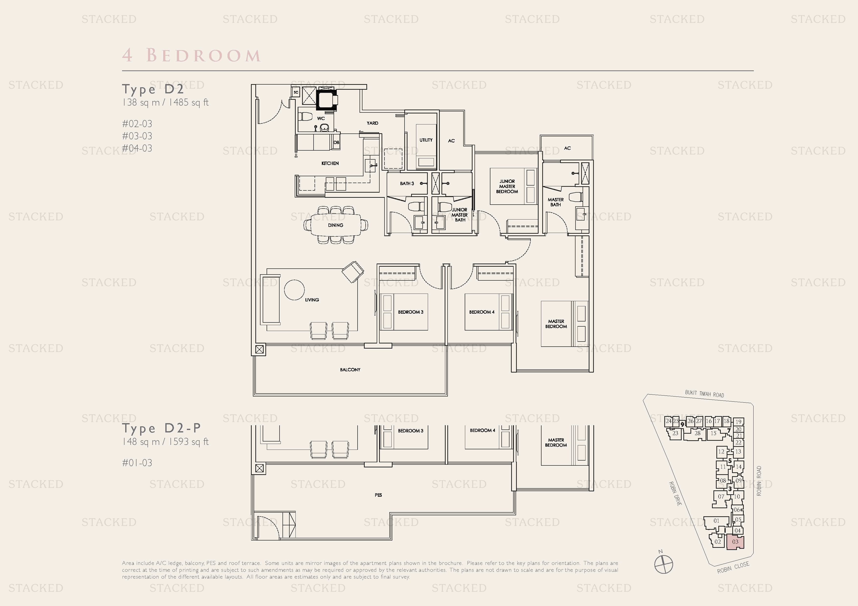 Stacked homes - Robin Residences Singapore Condo Floor Plans, Images ...