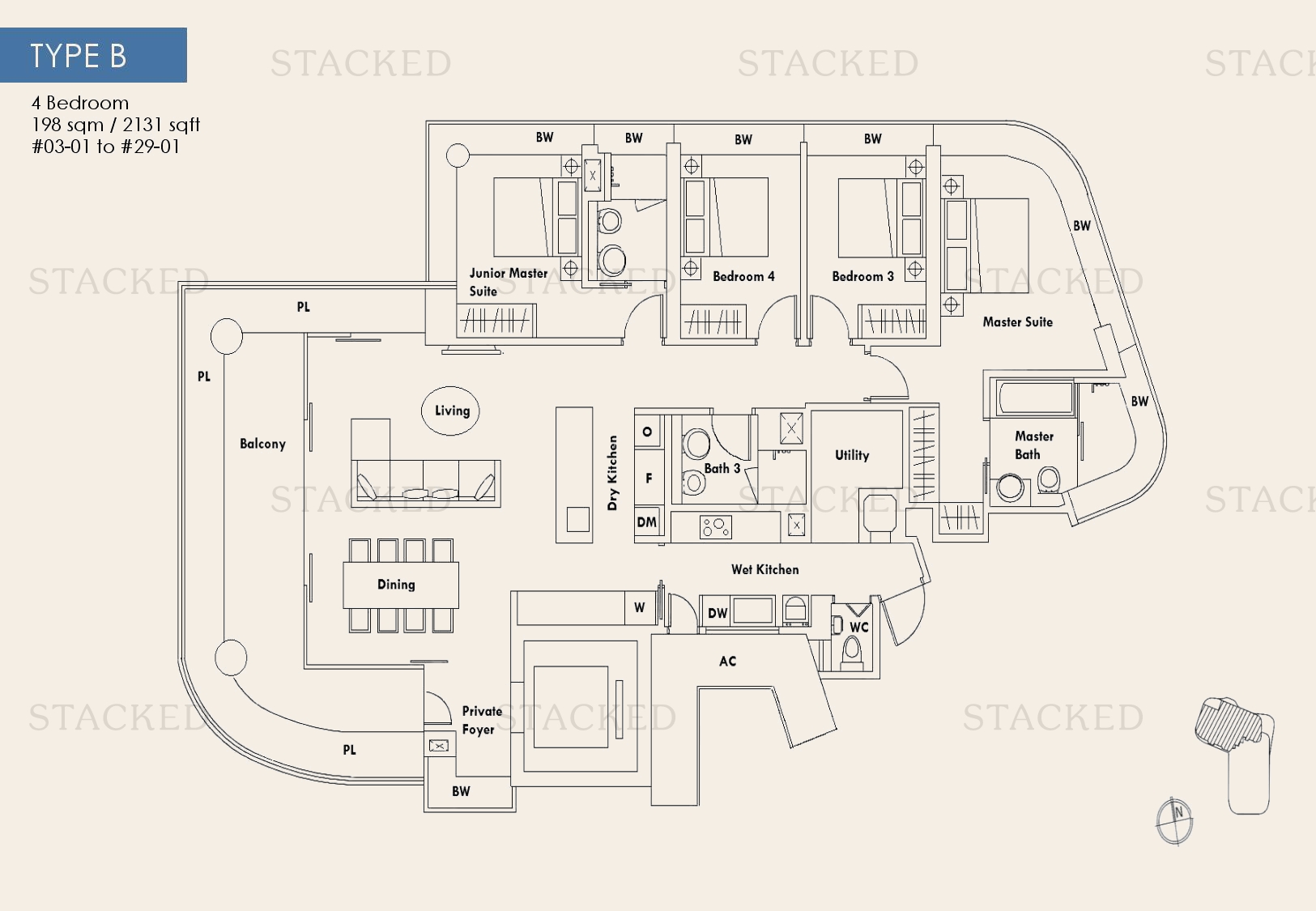 Stacked homes - Skyline 360 @ Saint Thomas Walk Singapore Condo Floor ...