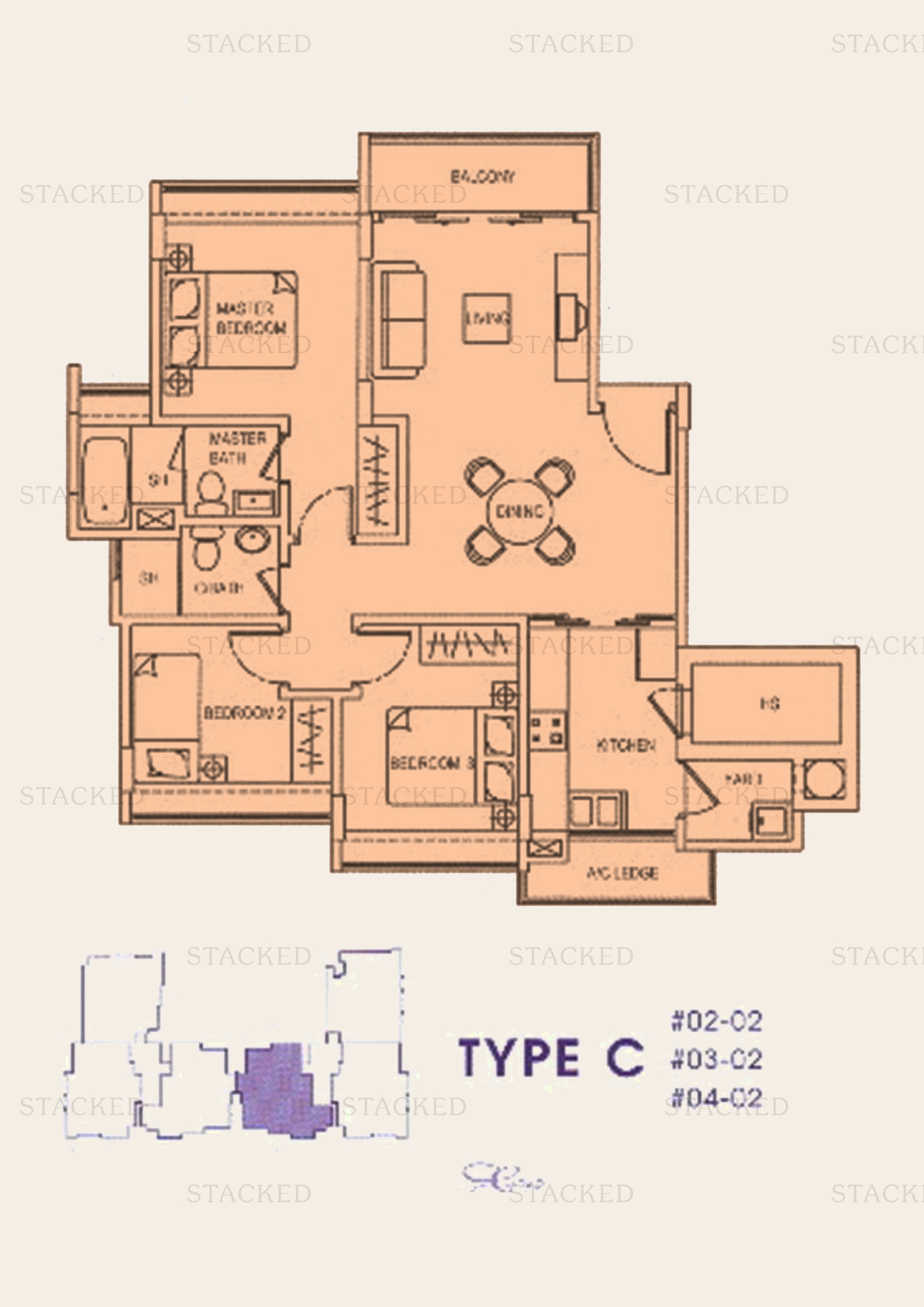 Stacked homes - The Elegance @ Changi Singapore Condo Floor Plans ...