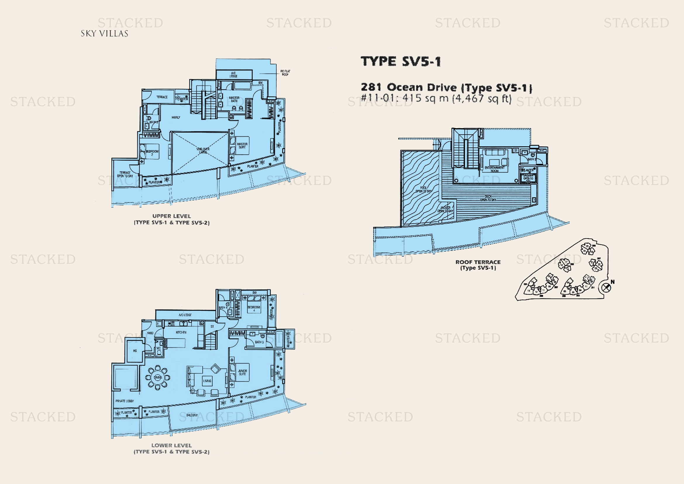 Stacked homes - The Oceanfront @ Sentosa Cove Singapore Condo Floor ...