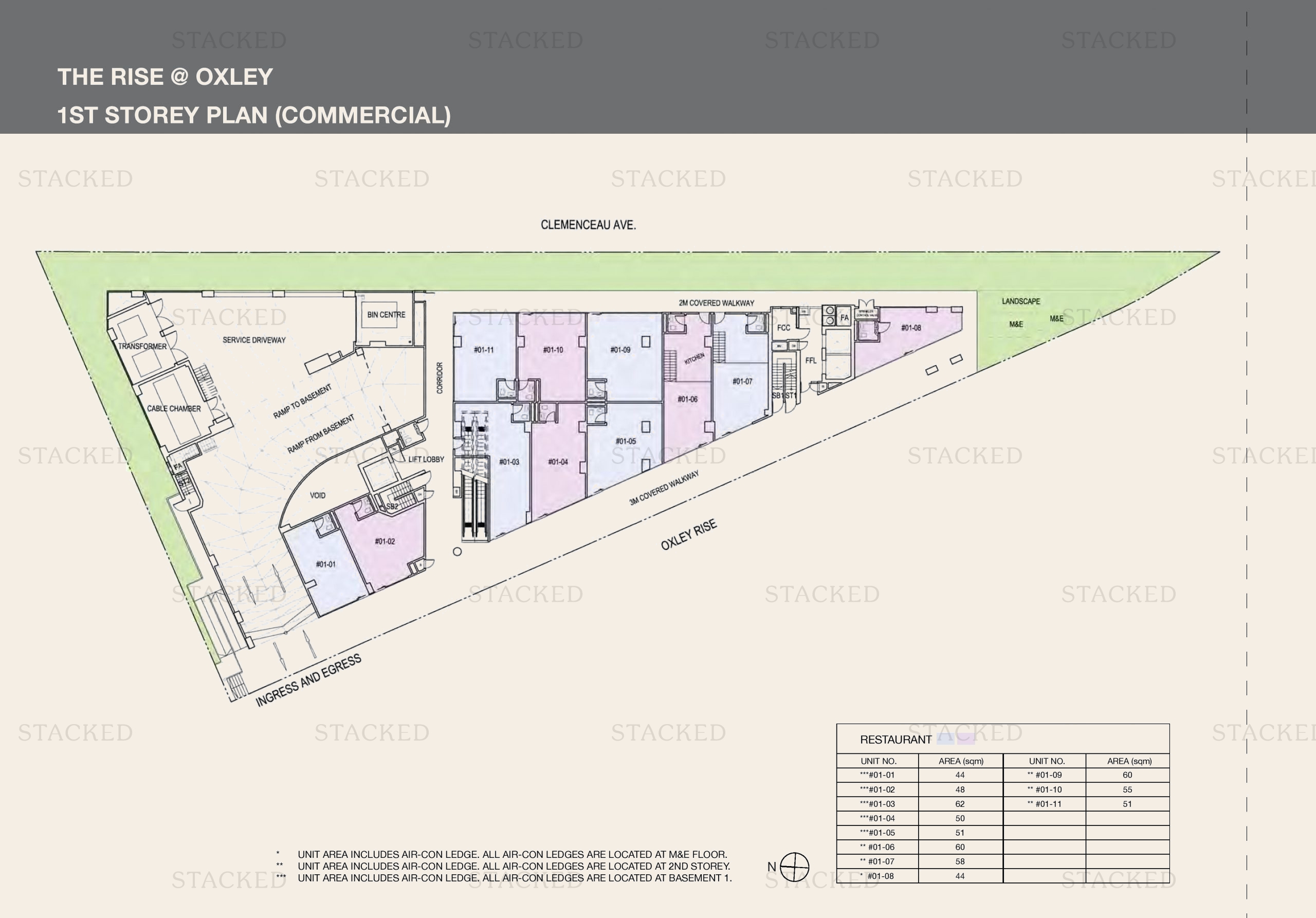 Stacked homes - The Rise @ Oxley - Residences Singapore Condo Floor ...