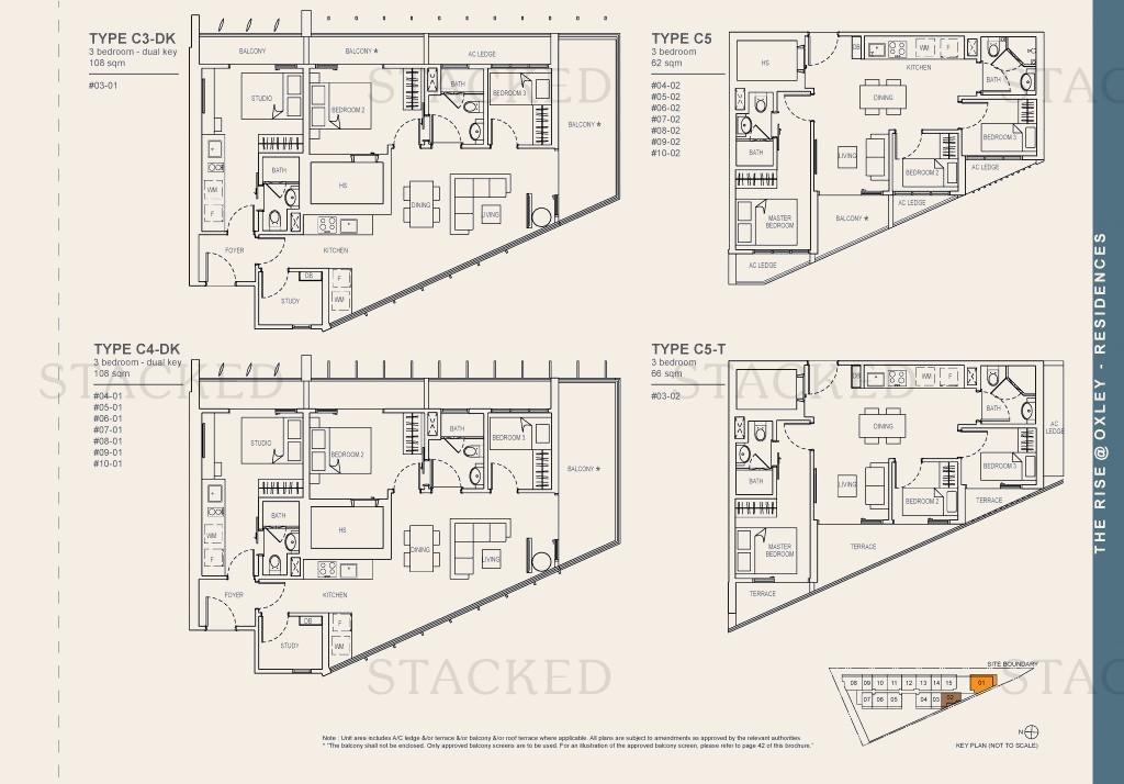 Stacked homes - The Rise @ Oxley - Residences Singapore Condo Floor ...