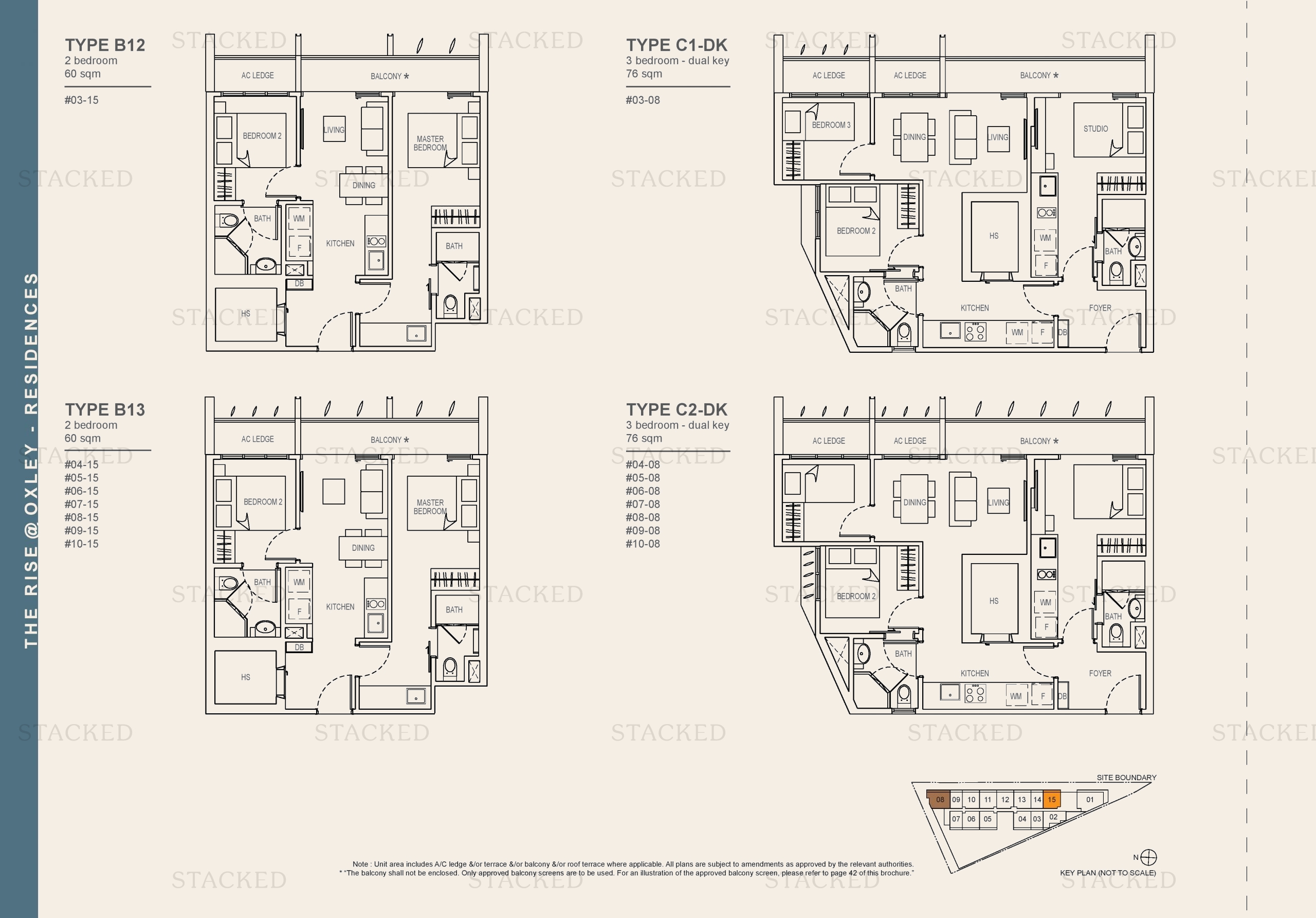 Stacked homes - The Rise @ Oxley - Residences Singapore Condo Floor ...