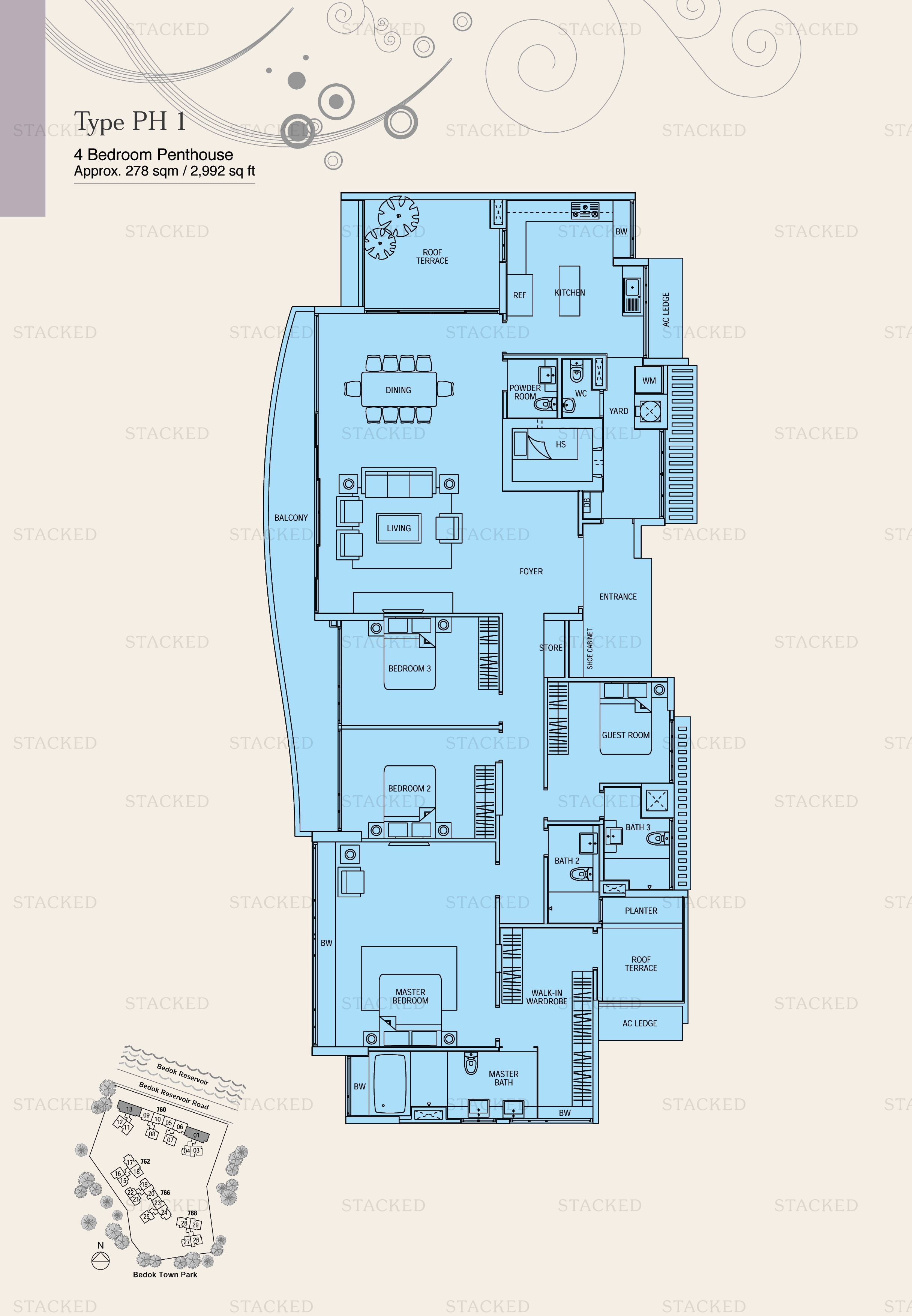Stacked homes - Waterfront Waves Singapore Condo Floor Plans, Images ...
